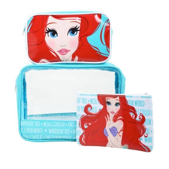 Disney | Bags | Disney The Little Mermaid Ariel Makeup Bag Set Hot ...